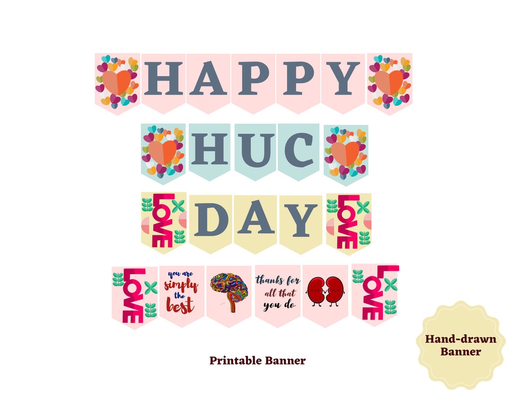 Health Unit Coordinator Day Printable Banner, Happy HUC Day Sign ...