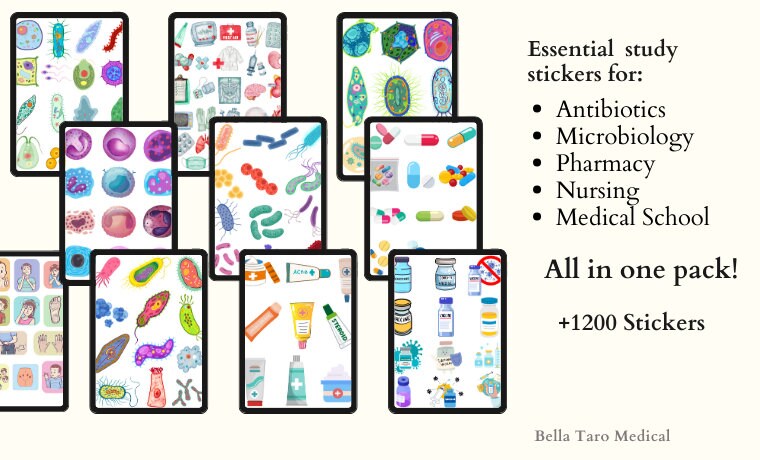Antibiotics & Pharmacy Digital Stickers Pre-cropped Goodnotes Stickers ...