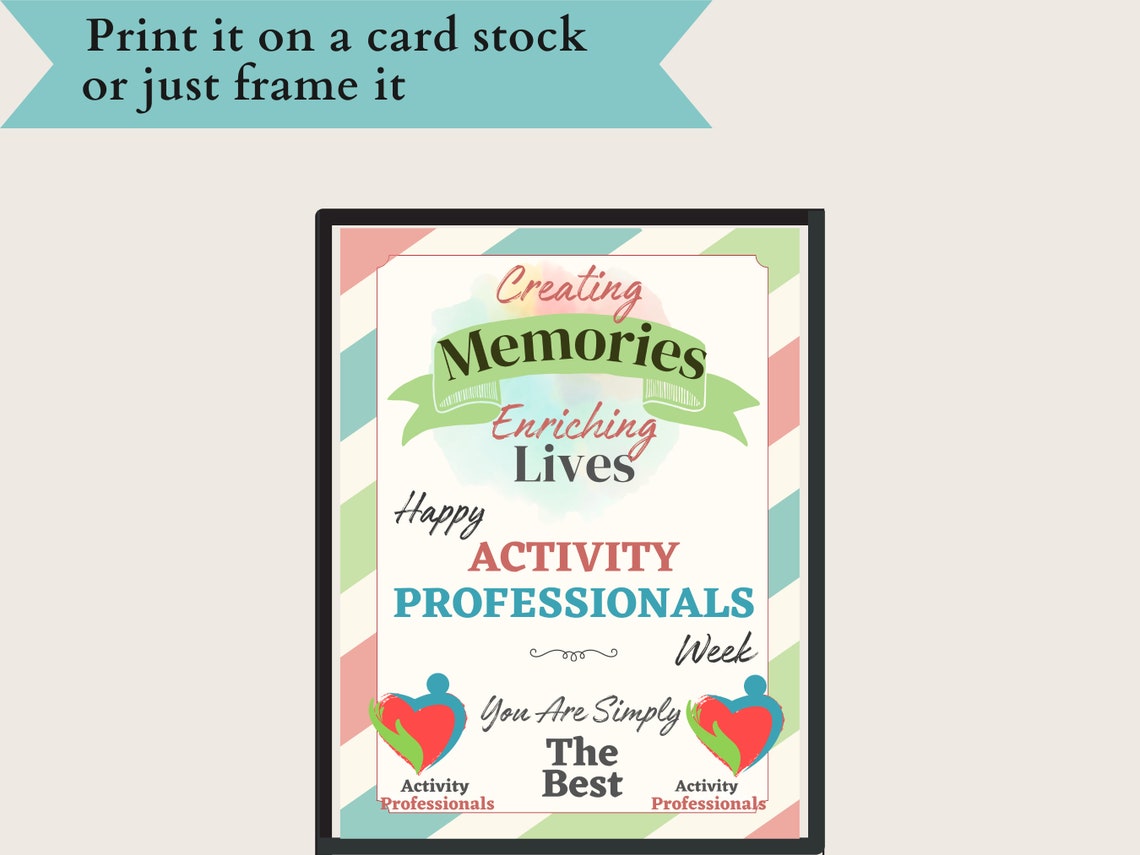 Activity Professionals Week Sign Printable / Activity Professionals ...