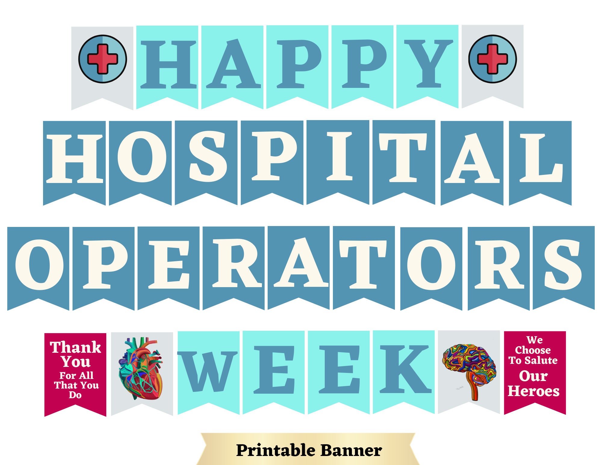 Hospital Operators Week Printable Banner | Hospitals Operators Party ...