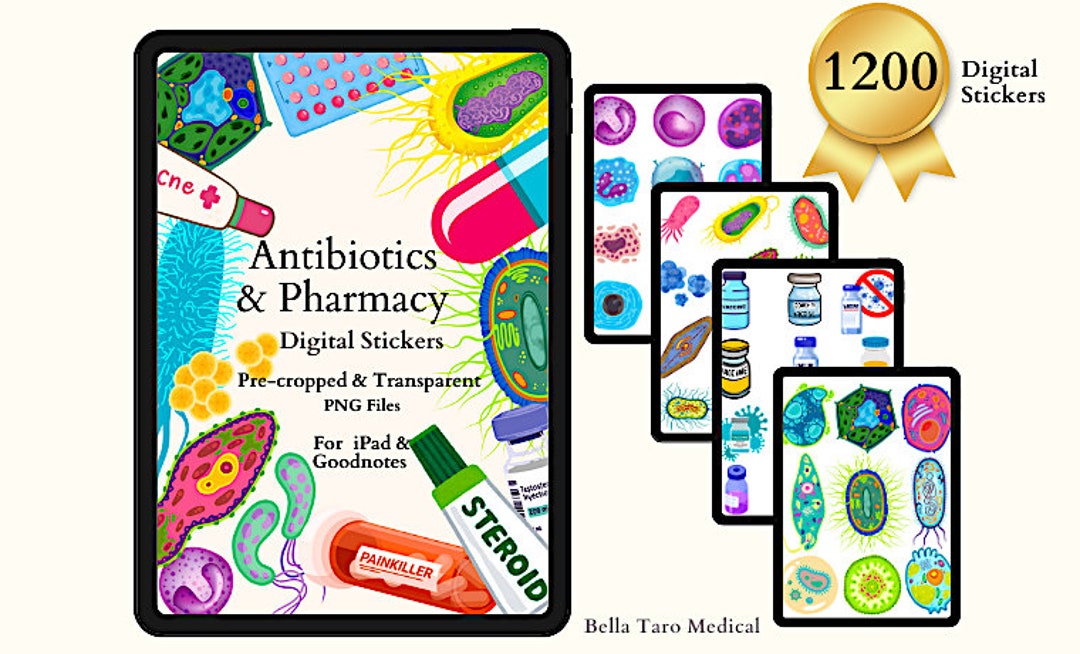 Antibiotics & Pharmacy Digital Stickers | Pre-cropped Goodnotes ...