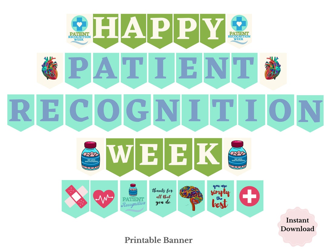 Patient Recognition Week Printable Banner, Patient Recognition ...