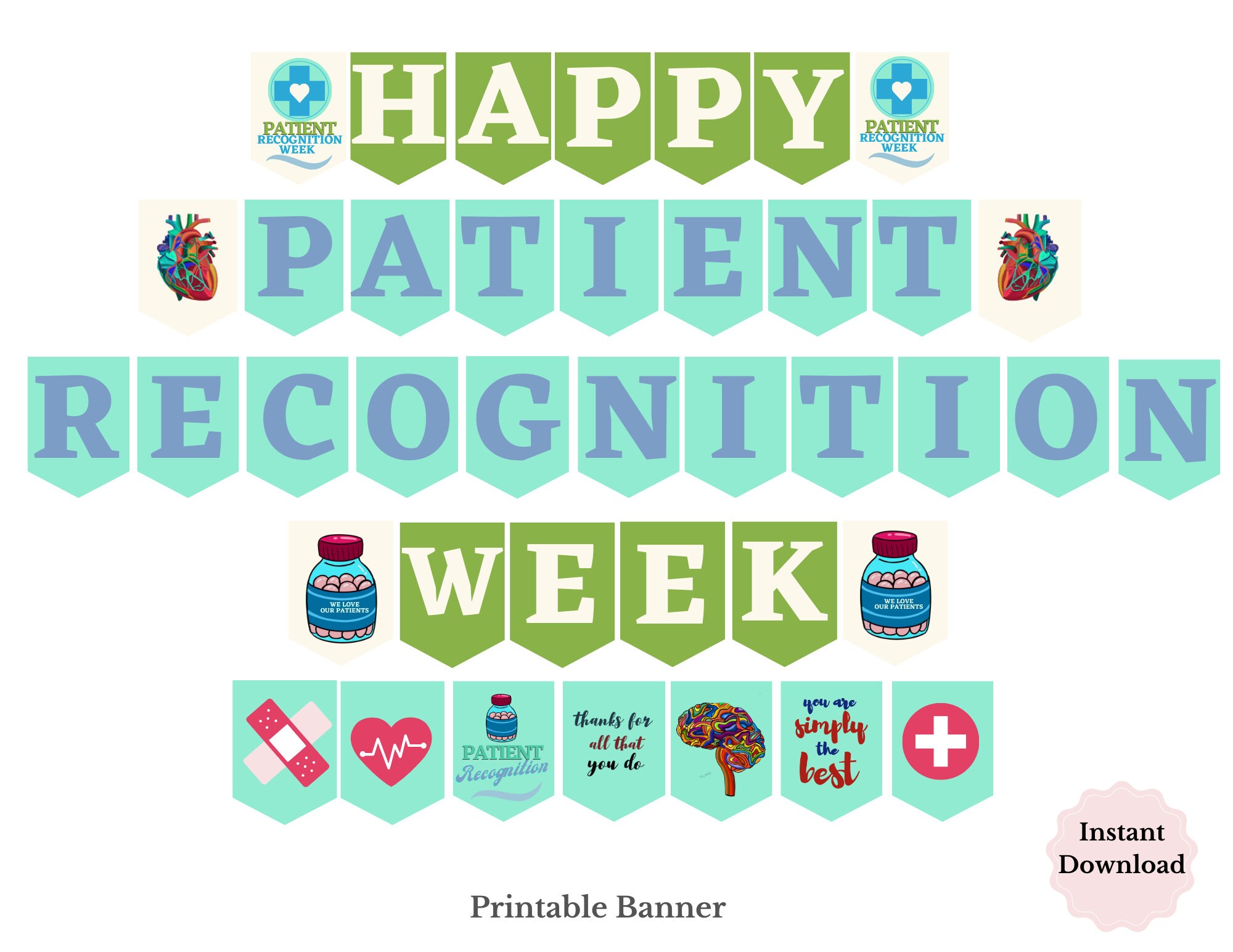 Patient Recognition Week Printable Banner, Patient Recognition ...