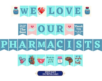 Happy Pharmacy Week Banner Printable / Pharmacy Week Decor / Pharmacy ...