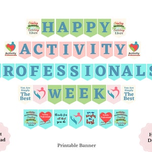 Activity Professionals Day Printable Banner, Activity Professionals ...