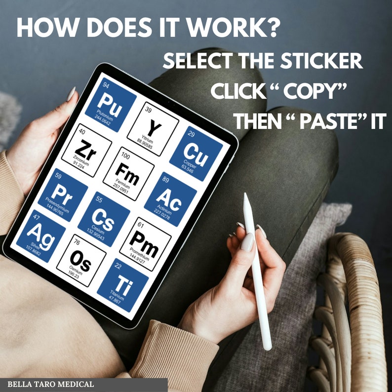 Science & Chemistry Digital Stickers 1000 Pre-cropped iPad Goodnotes ...