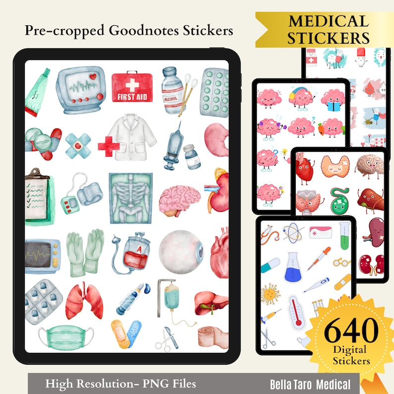 Medical Digital Stickers 640 Healthcare Stickers Nurse Sticker Medical ...