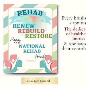 National Rehab Week Printable Bundle, Happy Rehabilitation Week, Rehab ...