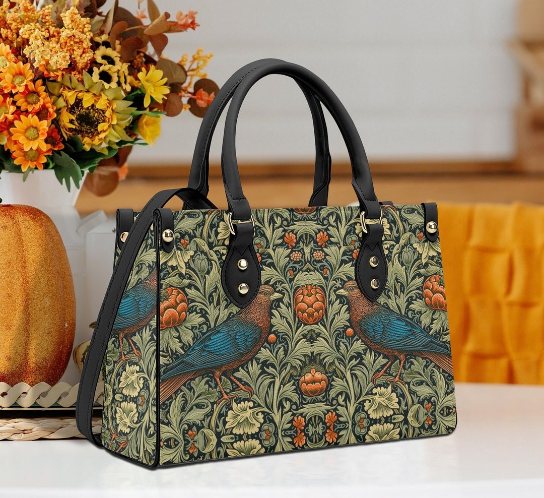 Cottagecore Retro Raven Handbag, Boho Botanica Crowl Crossed Body Bag ...