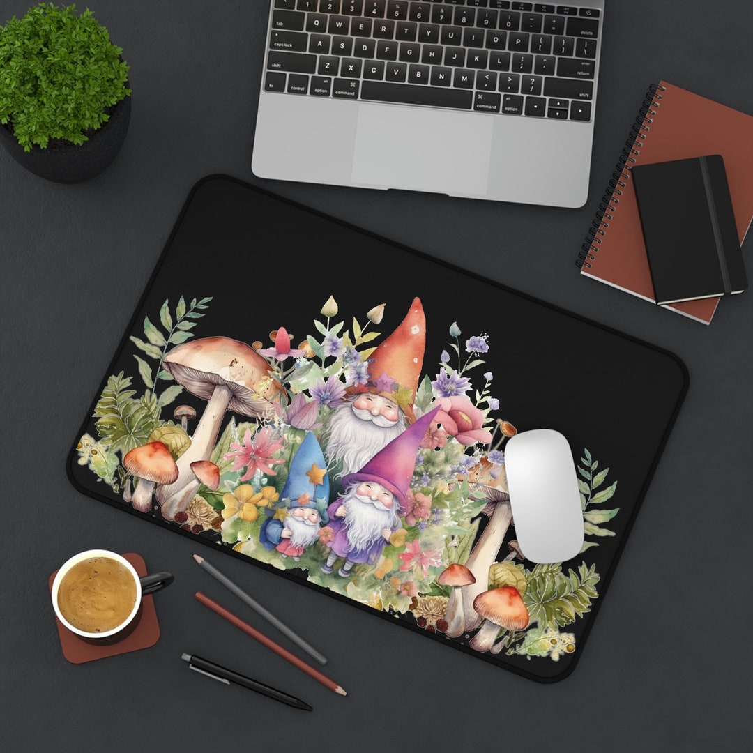 Cottagecore Gnome Desk Mat Dark Cottagecore Desk Mat - Etsy