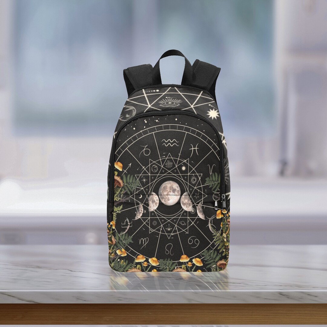 Cottagecore Witch Travel Backpack, Cute Roses Moon Back Pack, Cottage ...