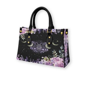 Goth Roses Moth Witchy Handbag, Moth Witch Purse, Dark Cottagecore Moth ...