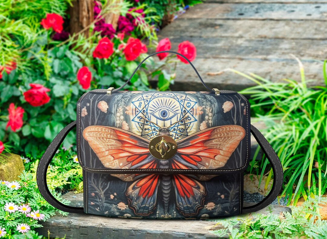 Cottagecore Witch Moth Satchel Bag for Witchy Accessory Bag Crossbody ...