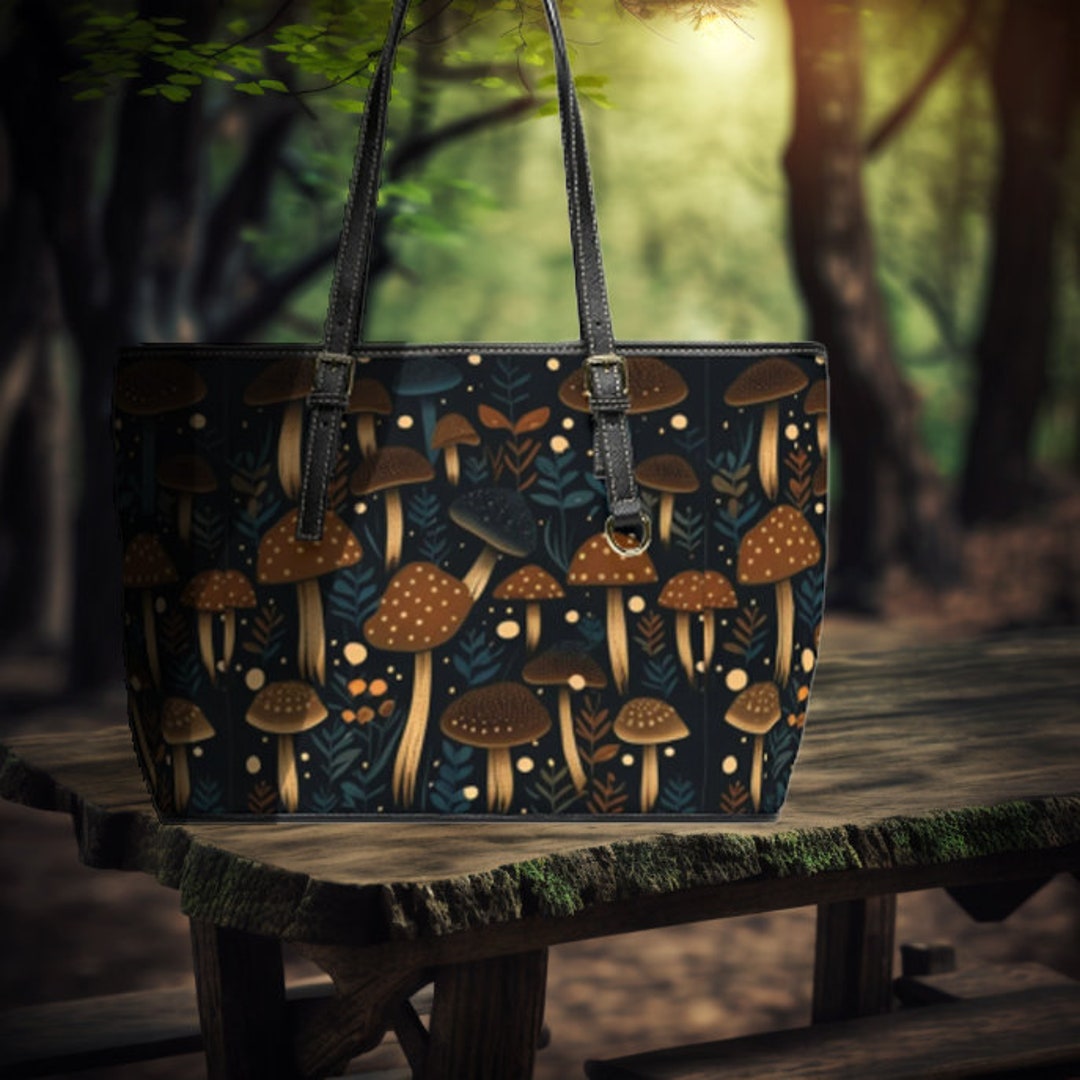 Dark Cottagecore Mushroom Goth Leather Shoulder Bag Gift for Her ...