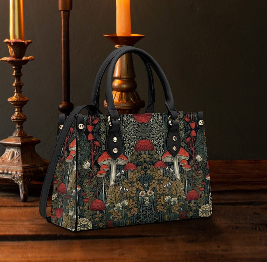 Cottagecore Retro Mushroom Handbag, Boho Botanical Crossed Body Bag ...