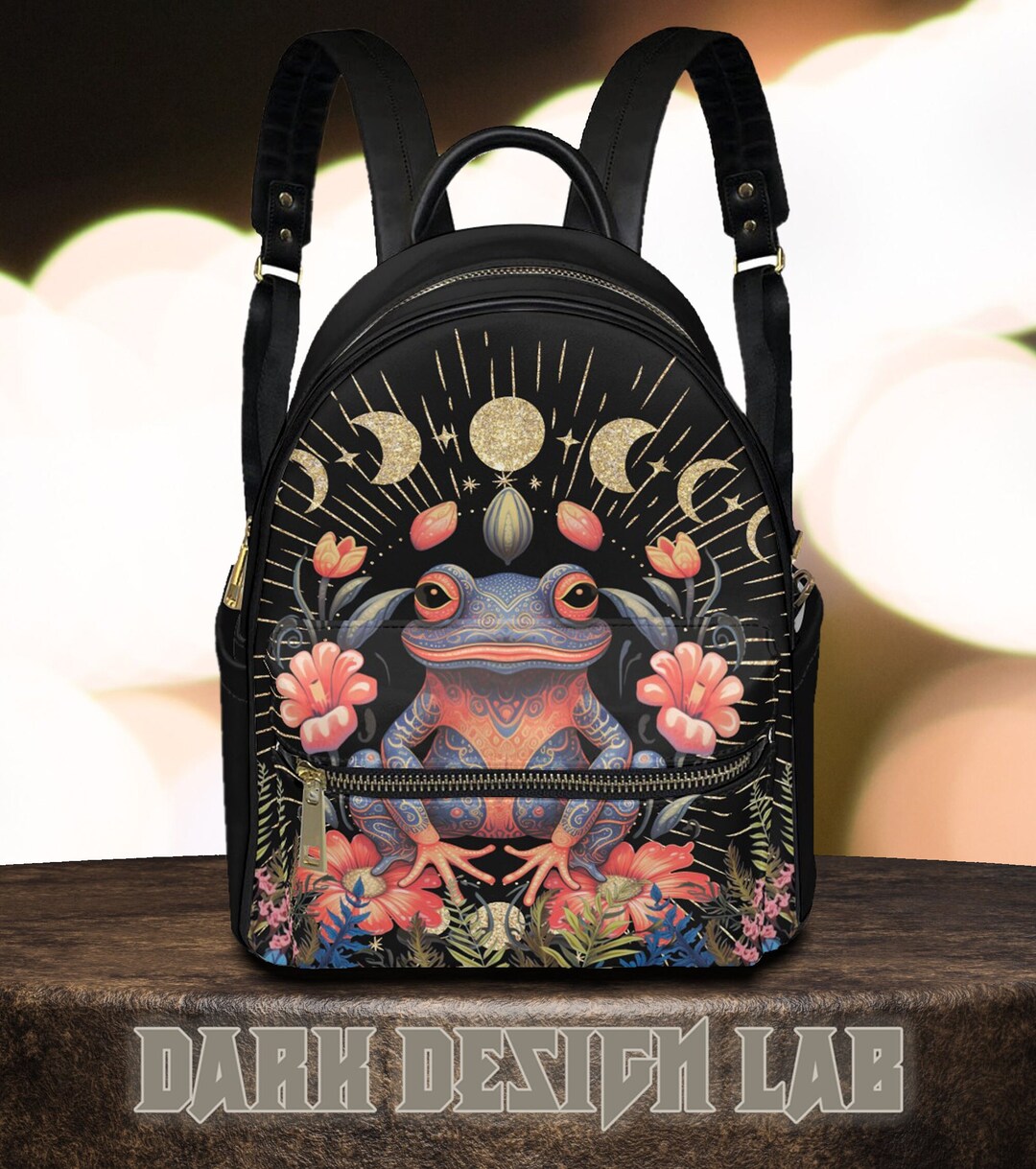 Witchy Frog Small Backpack Purse Cute Mystical Frog Organized - Etsy