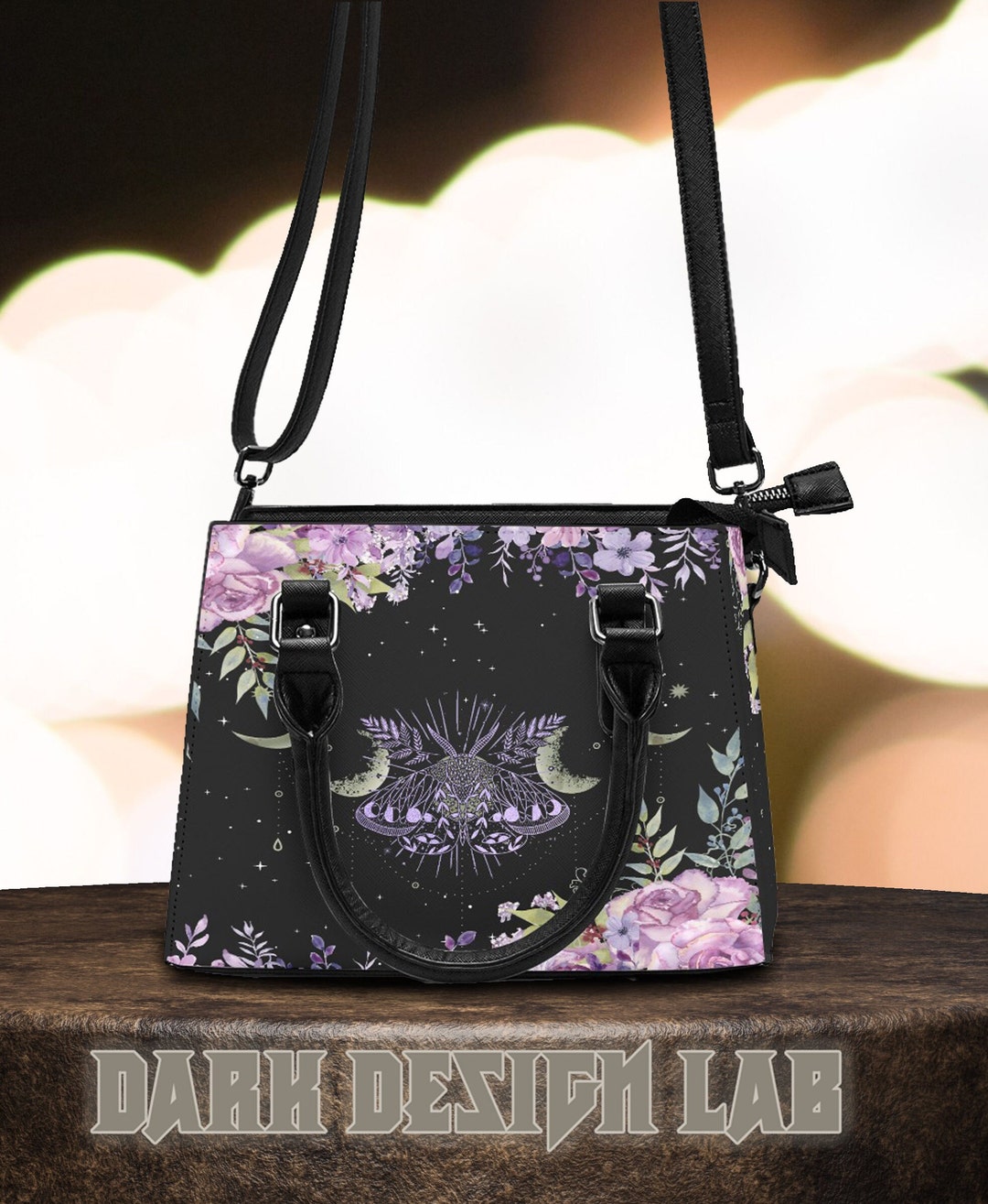 Gothic Cottagecore Moth Handbag, Organized Witchcraft Handbag, Cross ...
