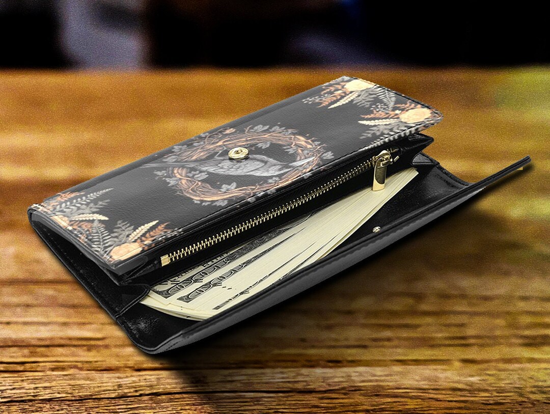 Cottagecore Witch Raven Wallet Witchy Goth Crow Wallet Cute - Etsy