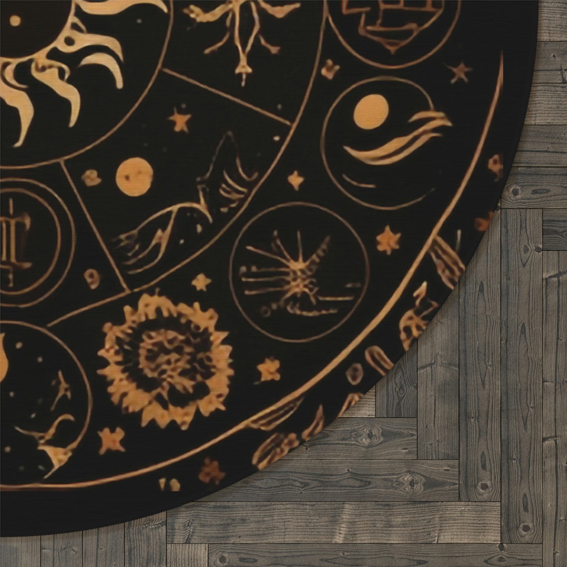 Dark Academia Round Rug for Gothic Decor Aesthetic Occult - Etsy
