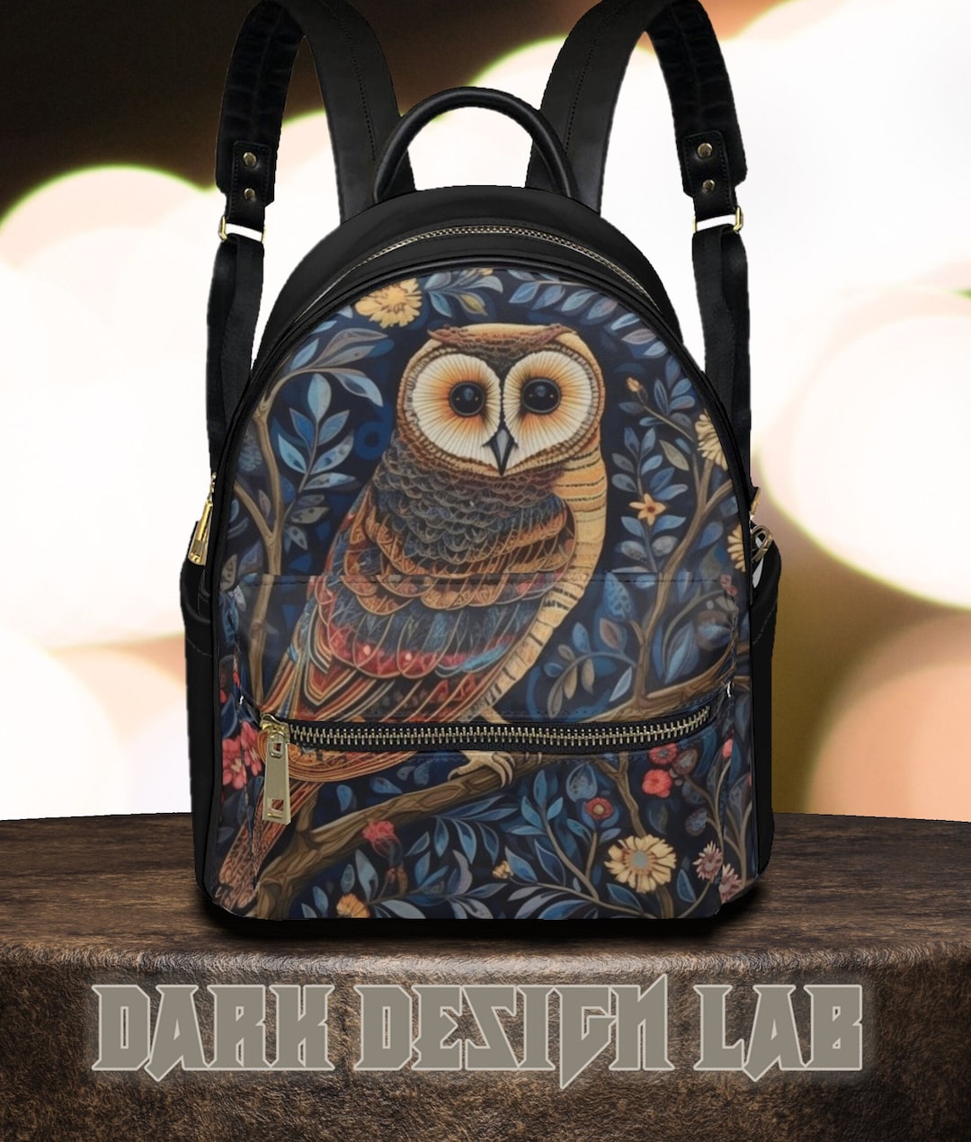 Cottagecore Witchy Owl Small Backpack Purse, Cute Goblincore Forest ...
