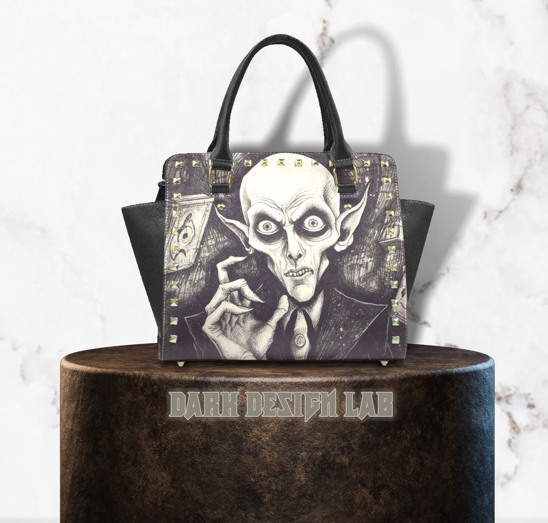 Goth Retro Nosferatu Purse With Rivets, Gothic Horror Handbag ...