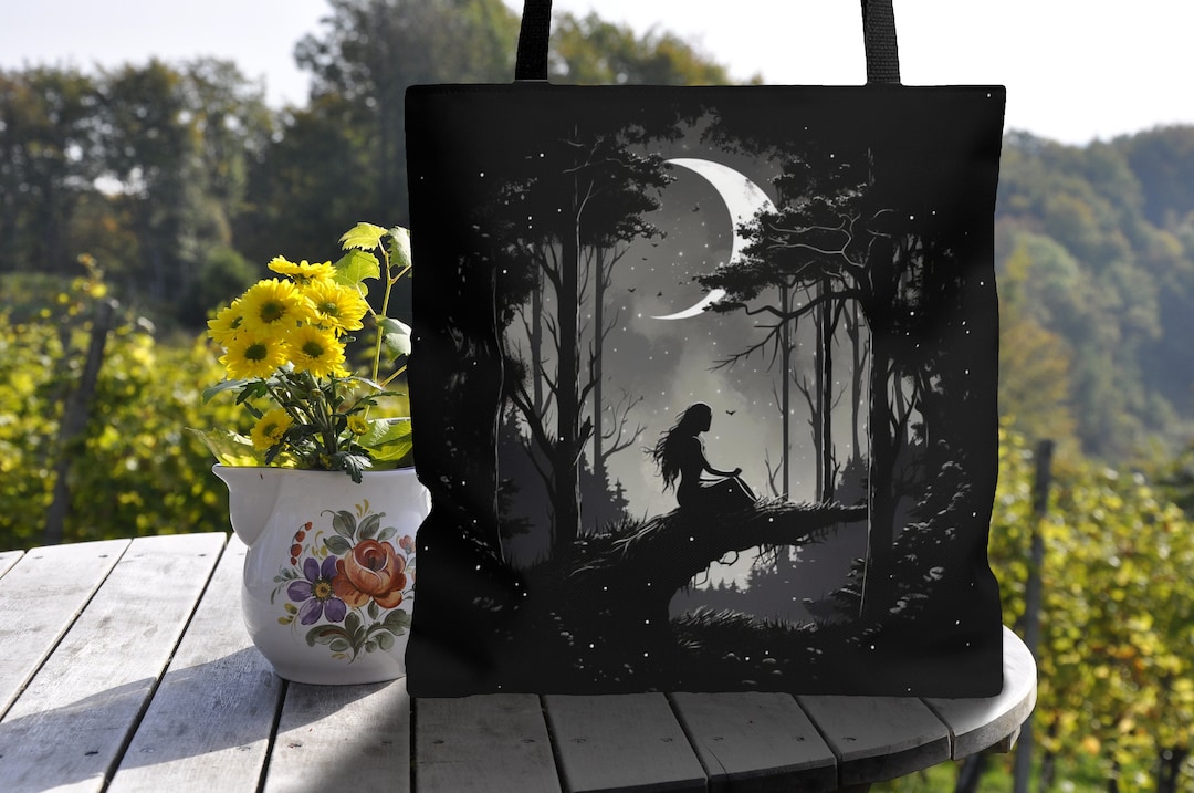 Fairycore Witch Tote Bag, Cute Large Fairy Bag, Fae Witch Forest ...