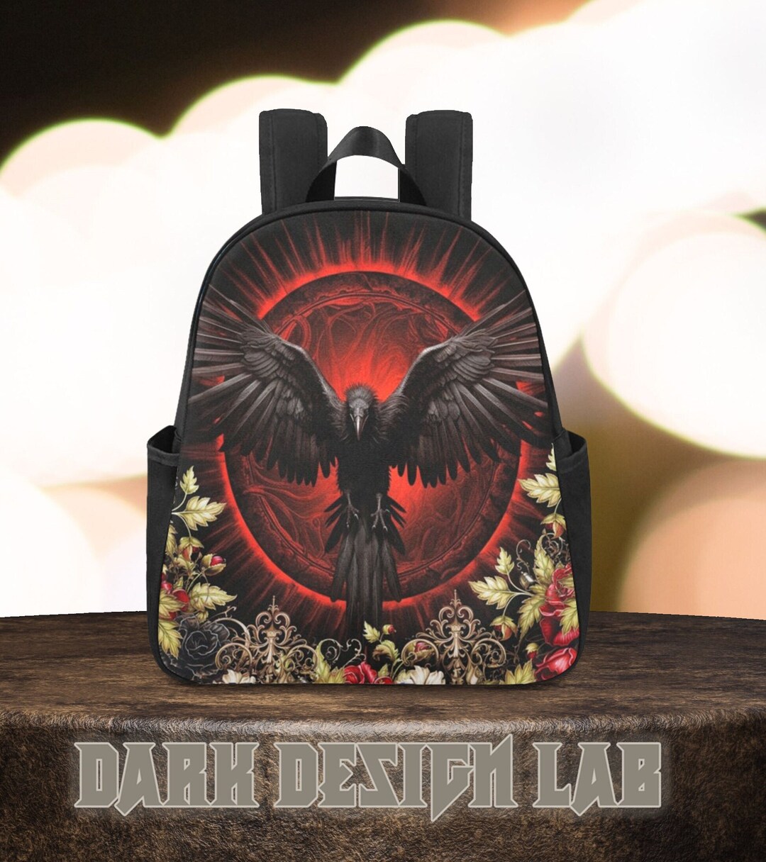 Witchy Raven Small Backpack Purse, Cute Goth Organized Witchcraft Back ...