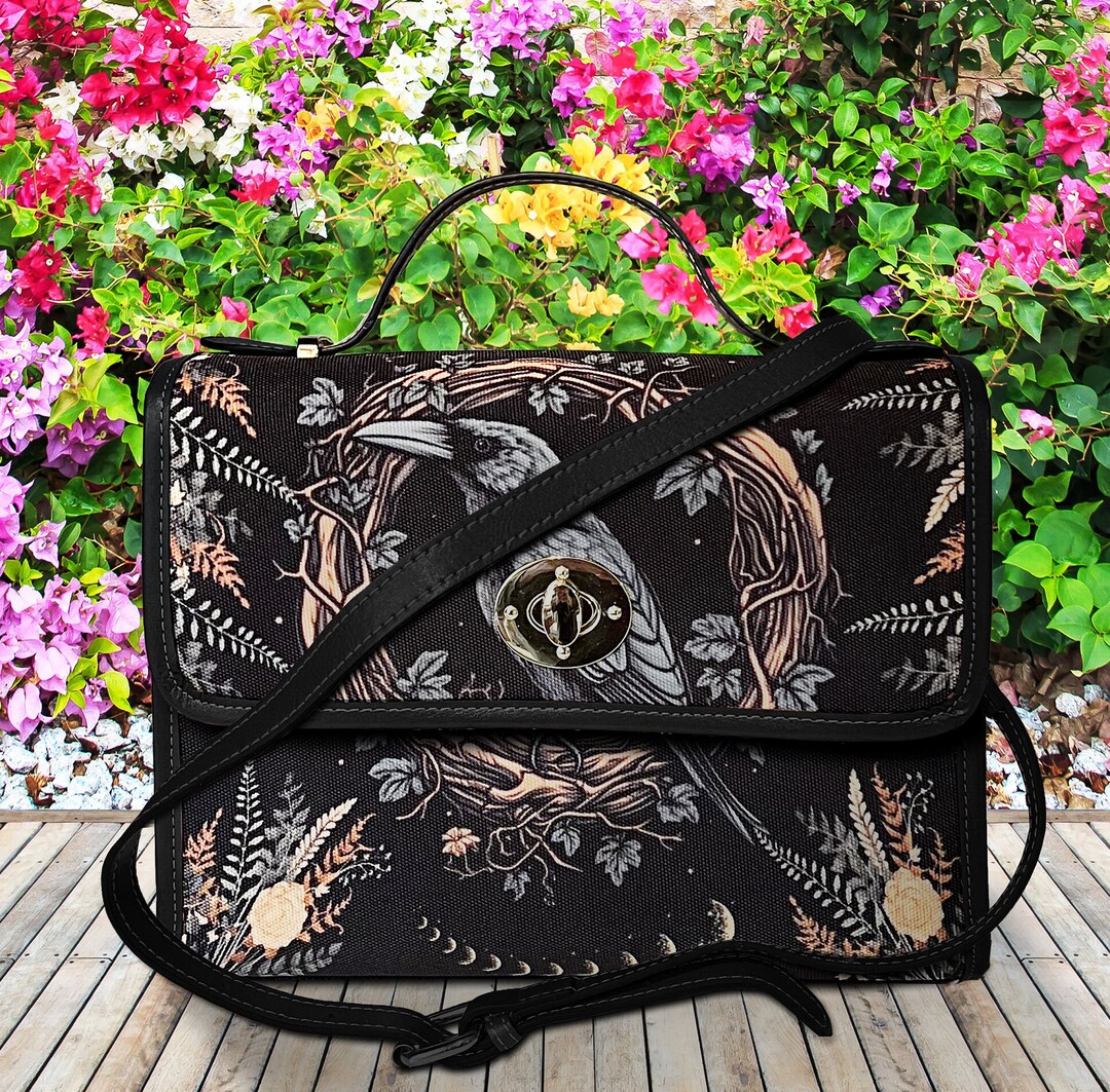 Raven Witch Handbag Organized Witchcraft Gift for Gothic Witches Bag ...