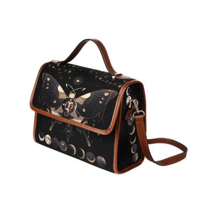 Goth Moth Satchel Bag, Witchy Butterfly Moon Purse, Cute Cottagecore ...