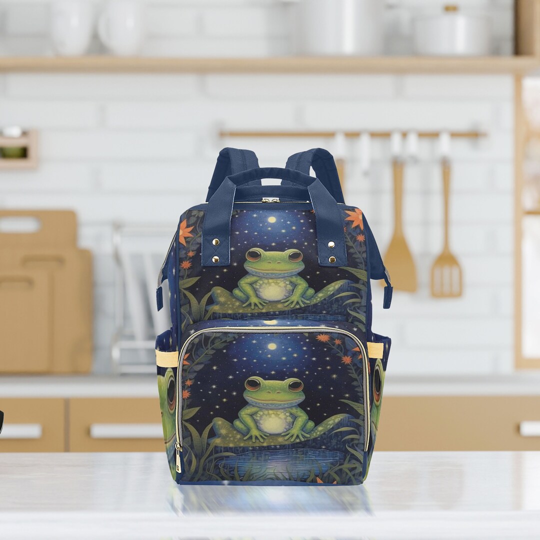 Cottagecore Baby Frog Diaper Bag Back Pack, Cute Organized Baby Bag ...