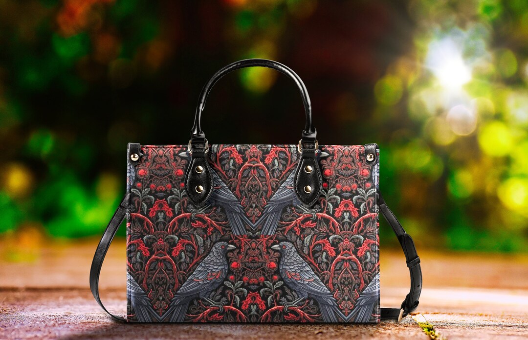 Cottagecore Witchy Raven Handbag, Gothic Witch Crow Crossed Body Bag ...