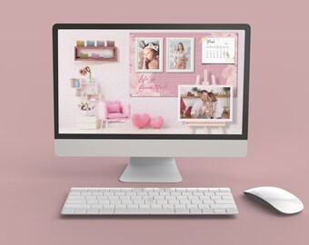 Desktop Organizer Wallpaper Calendar 2023 93 Pastel Color - Etsy UK