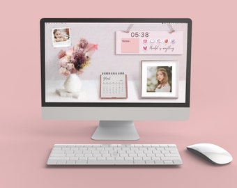 Desktop Organizer Wallpaper Calendar 2023 93 Pastel Color - Etsy UK