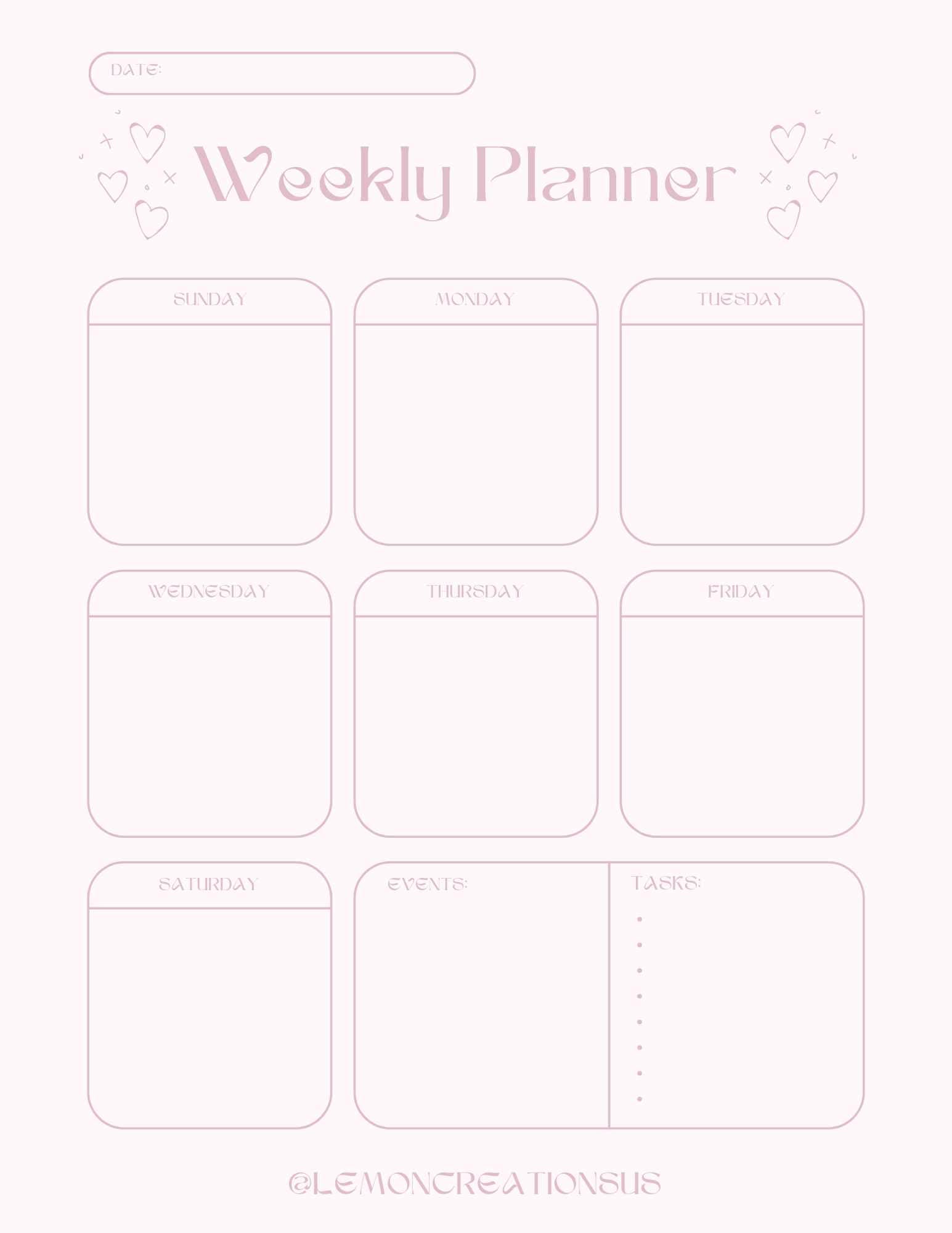 Beige Weekly Planner Printable - Etsy