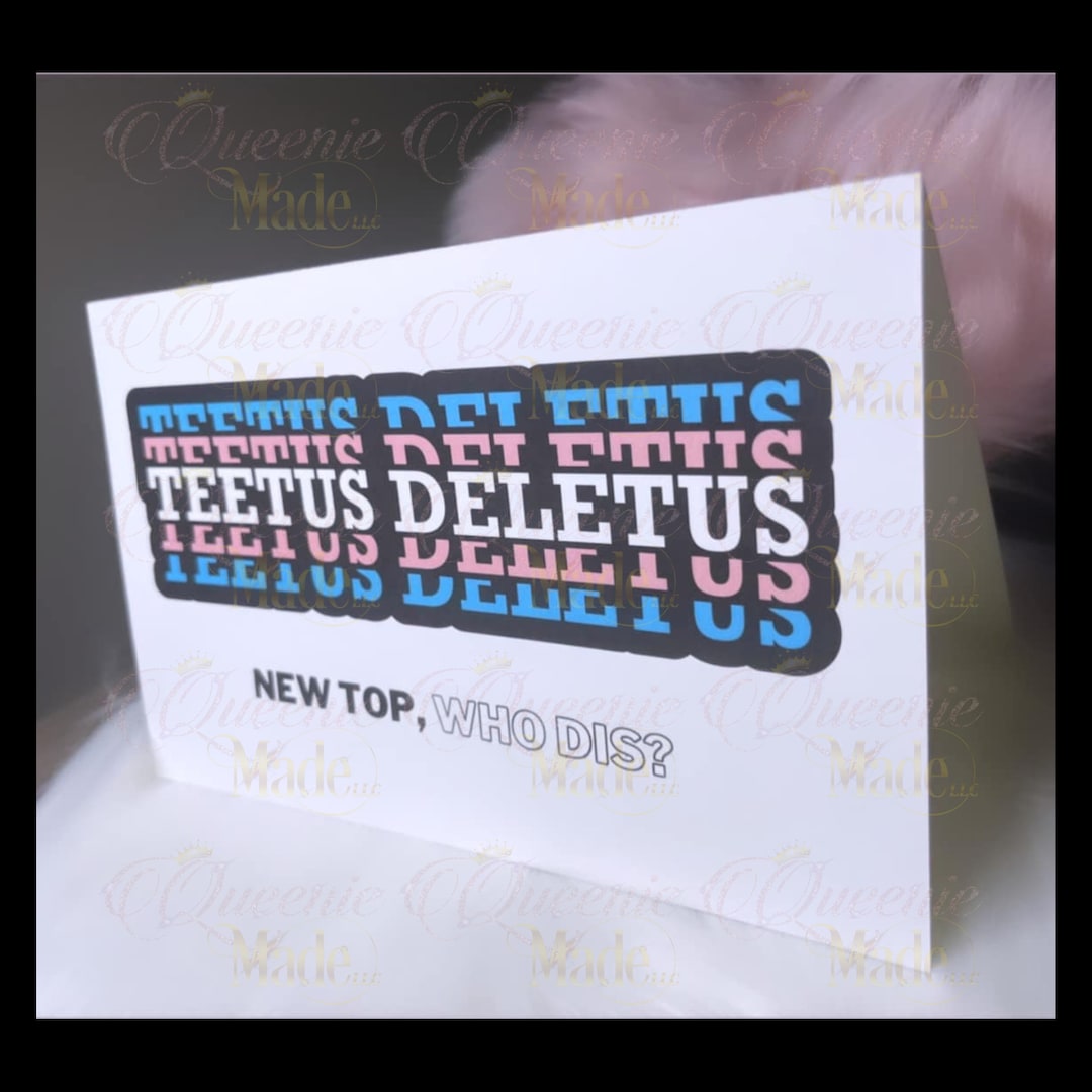Teetus Deletus Top Surgery Custom Greeting Card - Etsy