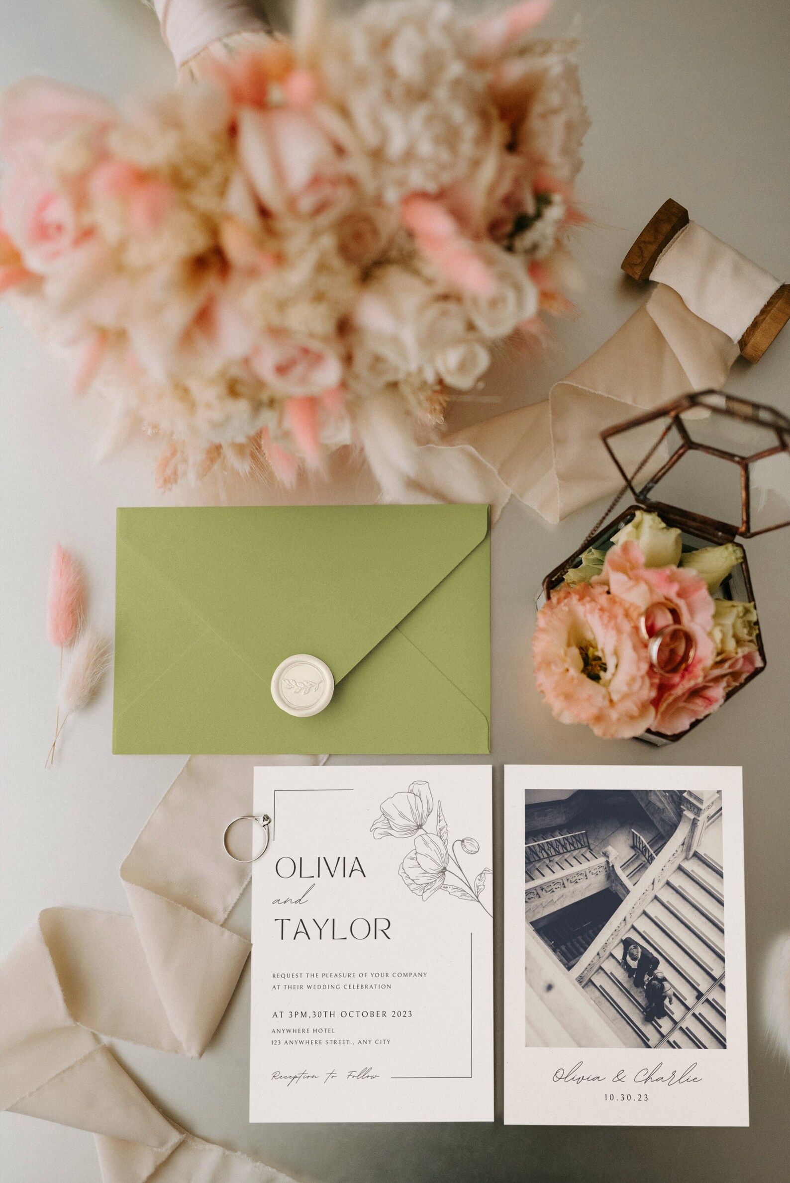 Fine Line Elegant Wedding Invitation - Etsy