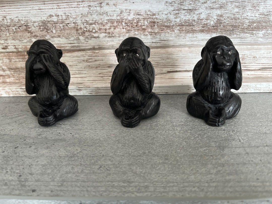 Wisdom Monkeys or Resin Ganesh Statue - Etsy