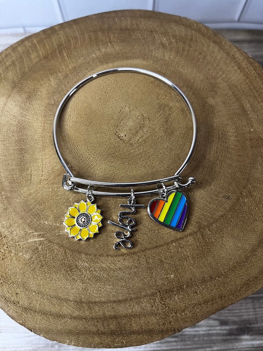 Pride Month Gifts Inspirational Hope Charm Bracelet Pride - Etsy