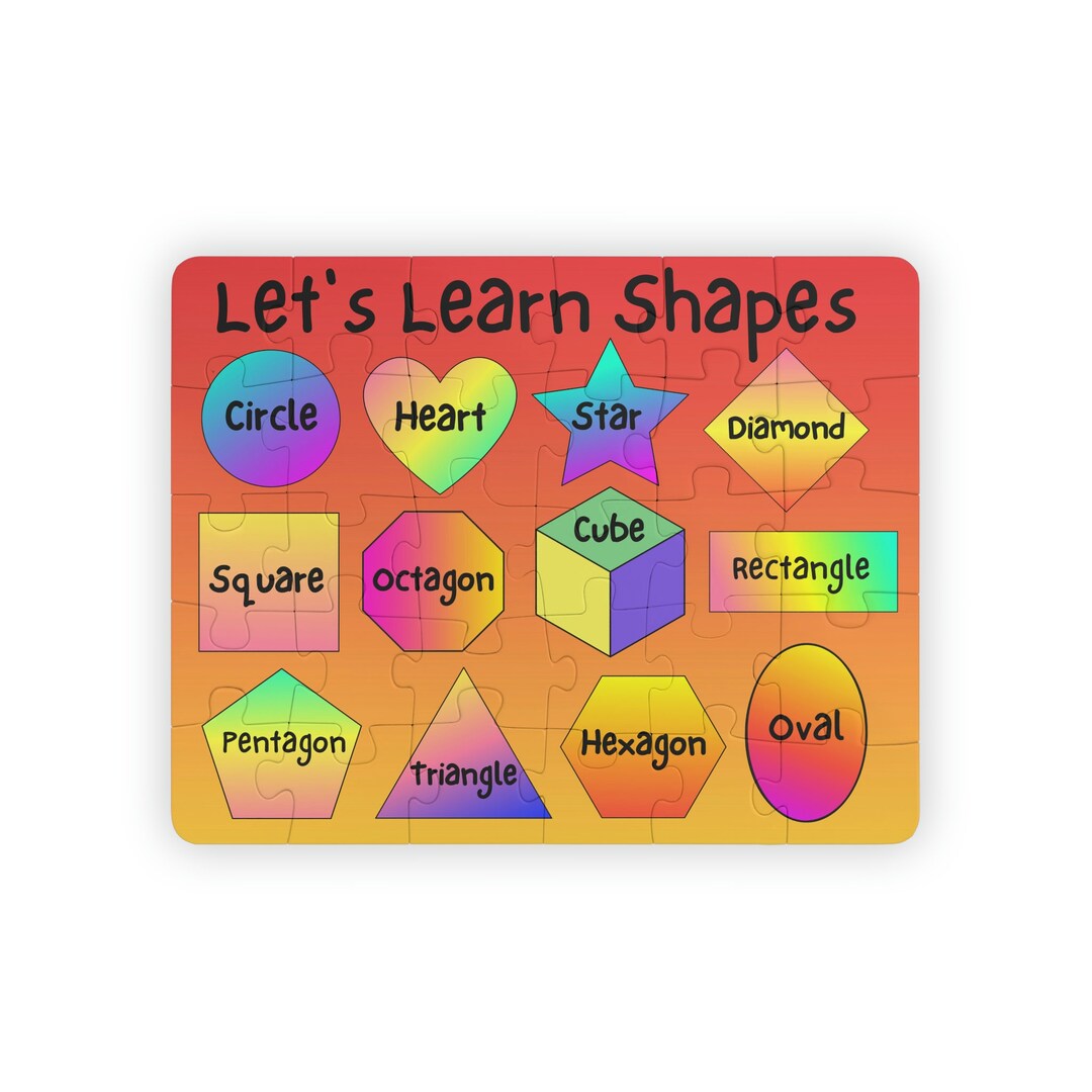 Let's Learn Shapes Puzzle for Toddlers Shape Learning - Etsy