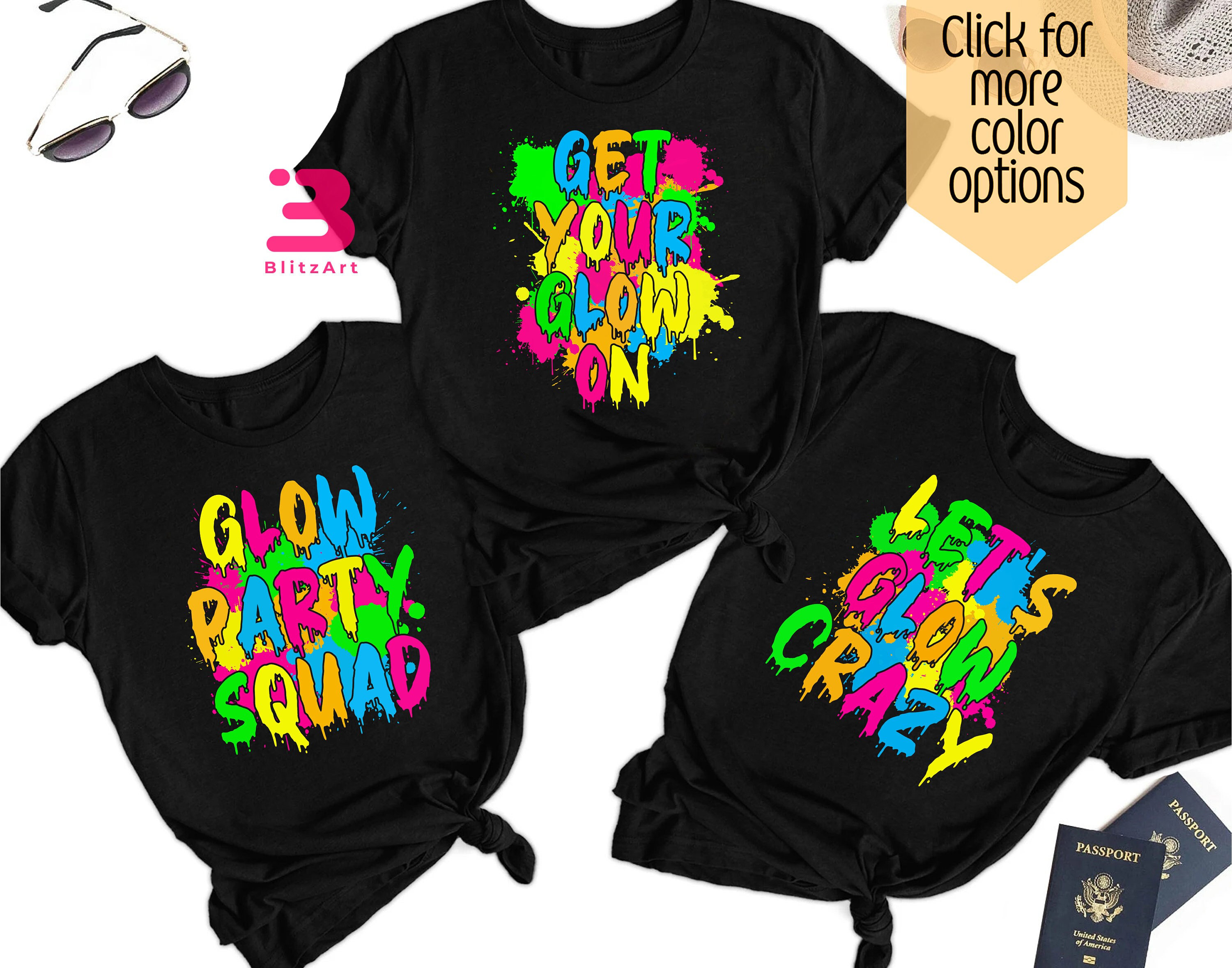 Colorful Glow Party Matching Shirts, Glow Birthday Party Shirt, Glow ...
