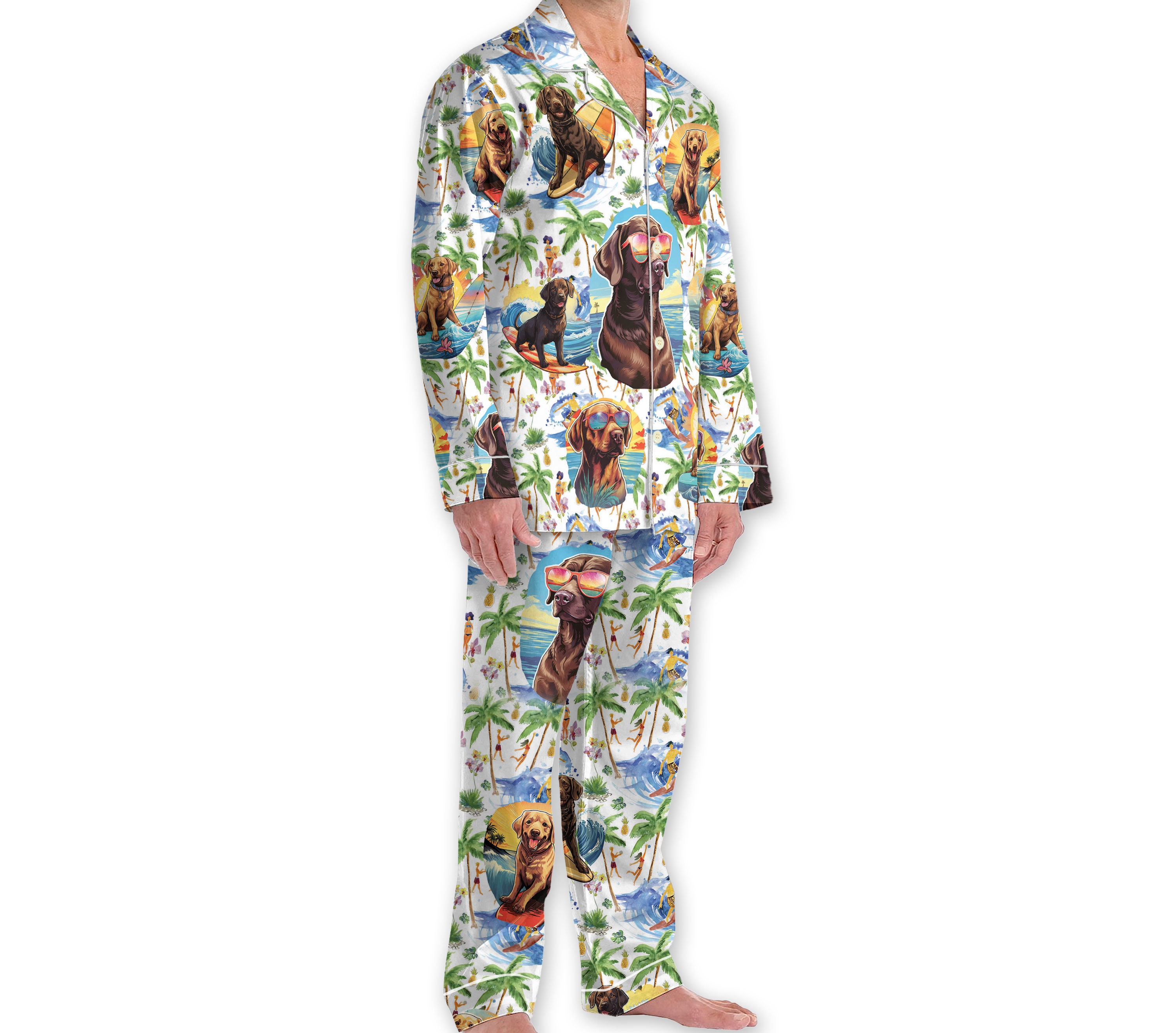 Summer Beach Labrador Pajamas Blue Dog Pajamas Set Dog Pjs - Etsy