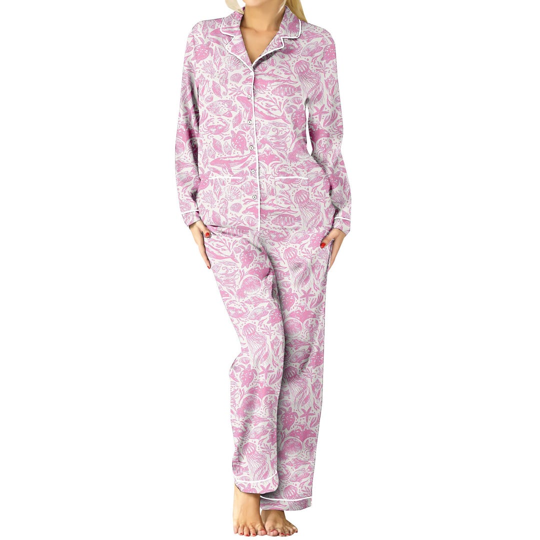 Ocean Animal Pajama Set Women Orca Whale Shark Women‘s Lounge Pants ...