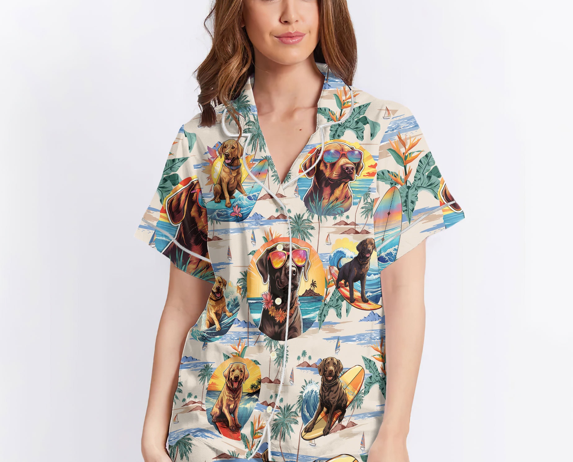 Labrador Retriever Beach Pajamas, Golden and Black Retriever Pajamas ...