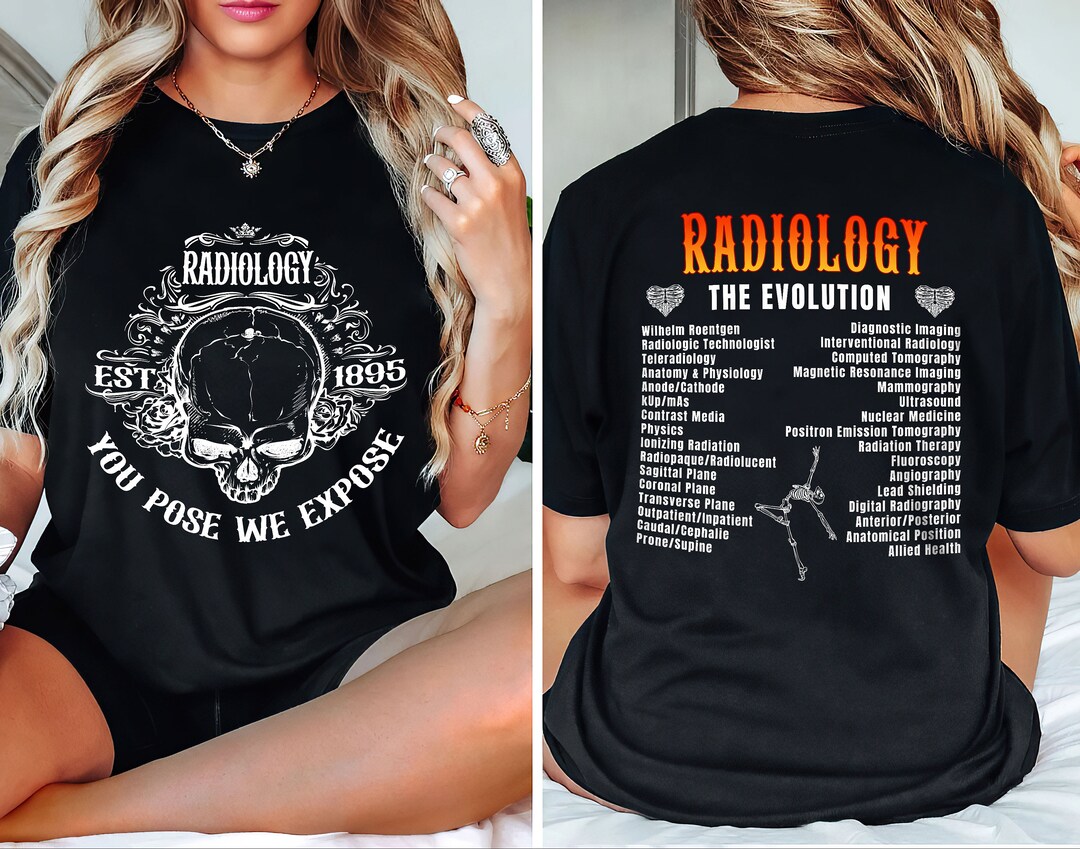 Front and Back Radiology the Evolution Tour Shirt, Rad Tech Shirt, Rad ...