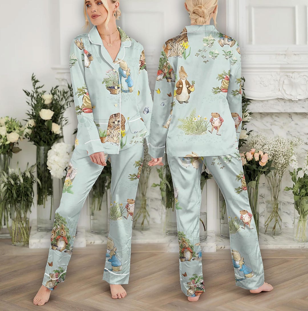 Cottagecore Peter Rabbit Pajama Set Women, Beatrix Potter Girls Pajama ...