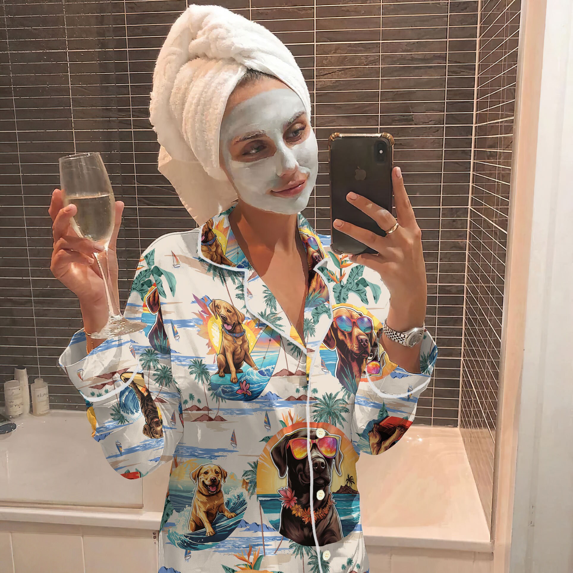 Labrador Retriever Beach Pajamas, Golden and Black Retriever Pajamas ...