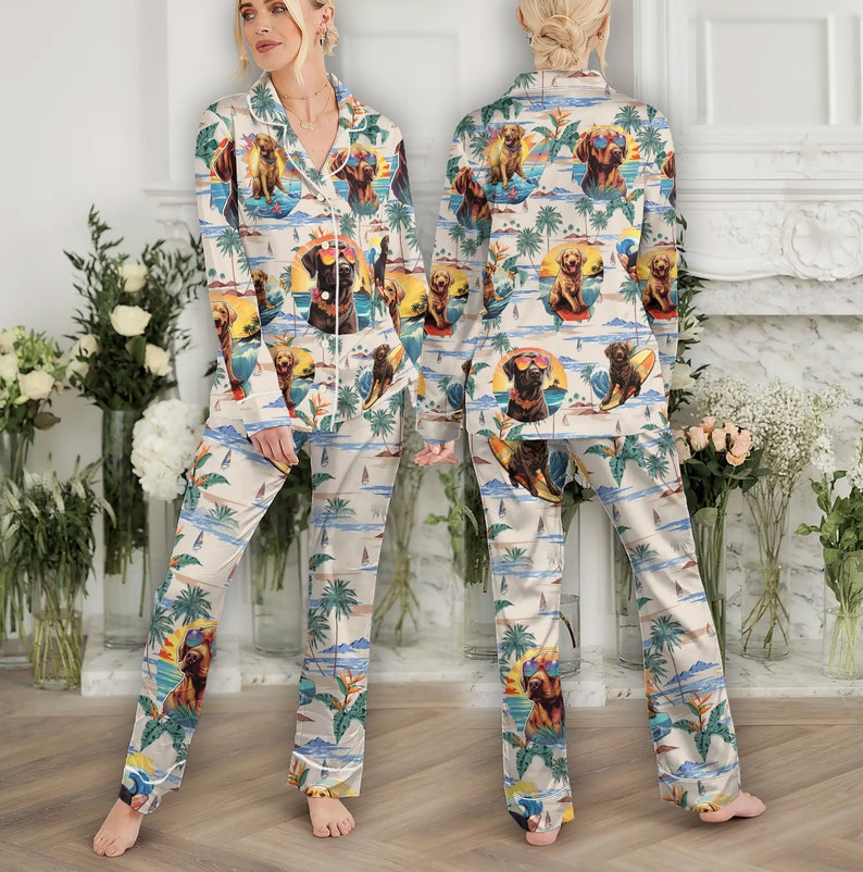 Labrador Retriever Beach Pajamas, Golden and Black Retriever Pajamas ...