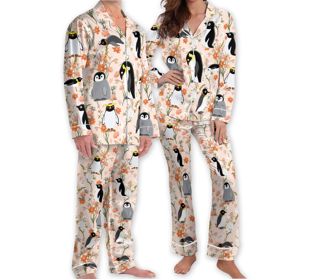 Tropical Animal Pajamas Funny Penguin Aloha Family Matching, Animal ...