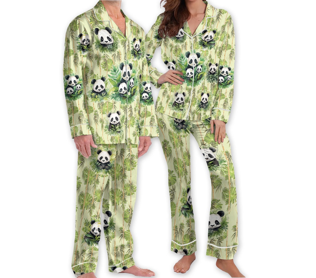 Panda Tropical Pajamas, Panda Aloha Vacation Pajamas, Bamboo Grove ...