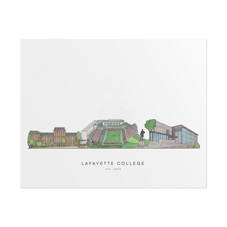 Lafayette College Art Print, Easton Pennsylvania, Skillman Library ...